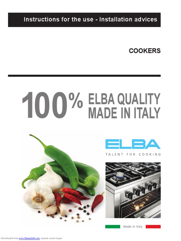 Elba Quality Made in Italy: Instructions For The Use - Installation ...