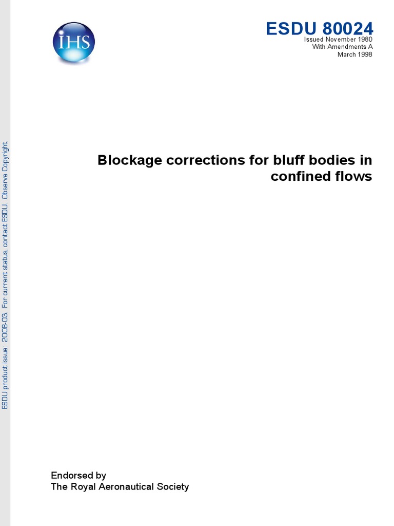 ESDU 80024a | PDF | Lift (Force) | Motion (Physics)