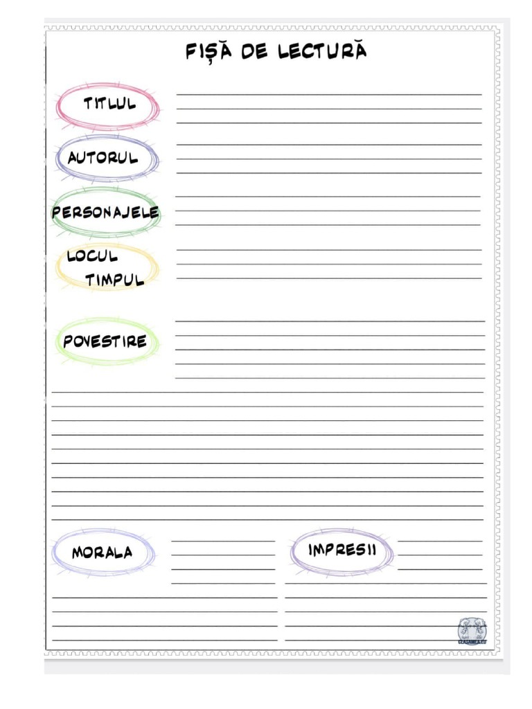 Fisa de Lectura - Model | PDF