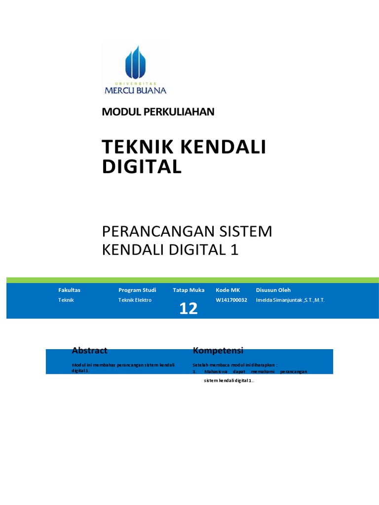 Modul 12 - Perancangan Sistem Kendali 1 | PDF