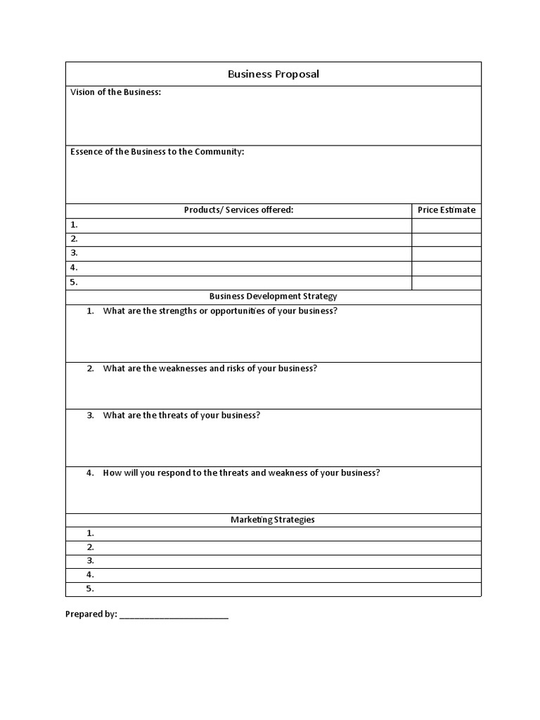 Business Proposal Template 1 | PDF