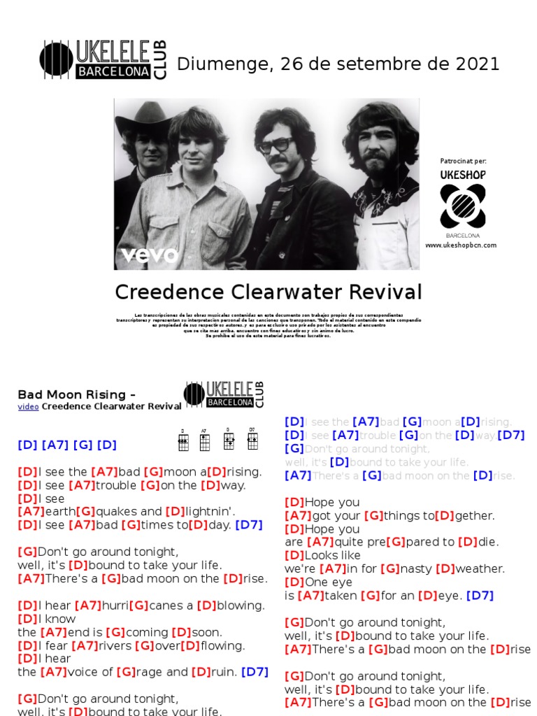 Creedence Clearwater Revival Tabs | PDF | American Styles Of Music ...
