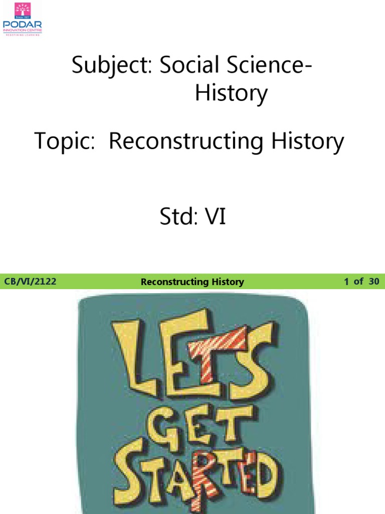 1 - VI - SSC - Reconstructing History | PDF | Anno Domini