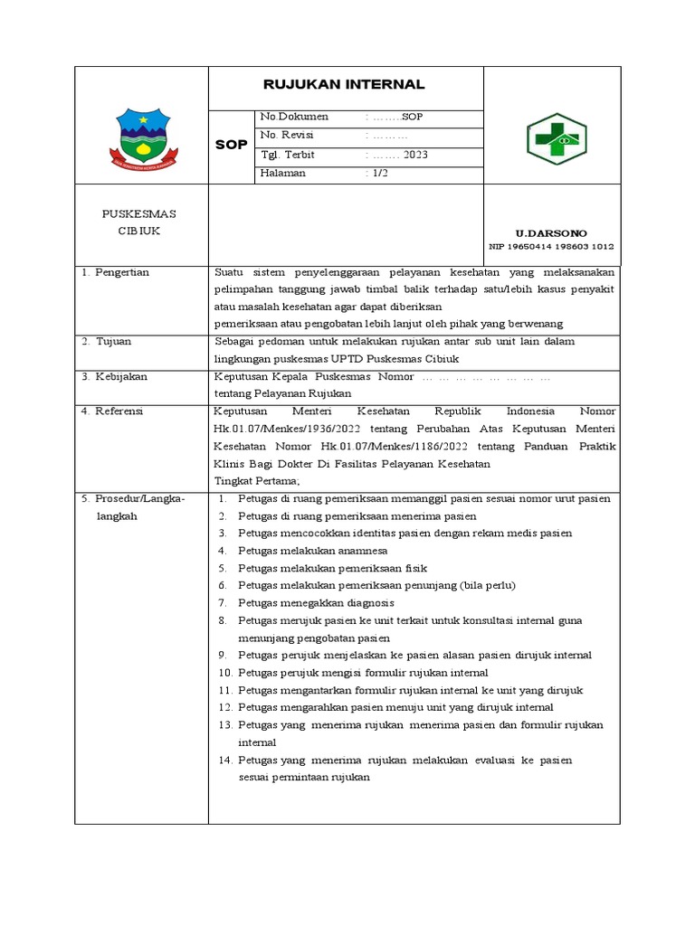 Sop Rujukan Internal | PDF | Pengembangan Diri | Sains & Matematika