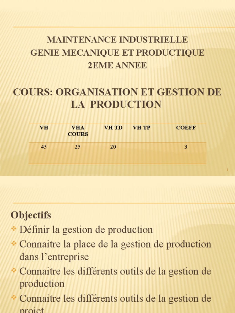 Cours Gestion de Production GMP2 | PDF