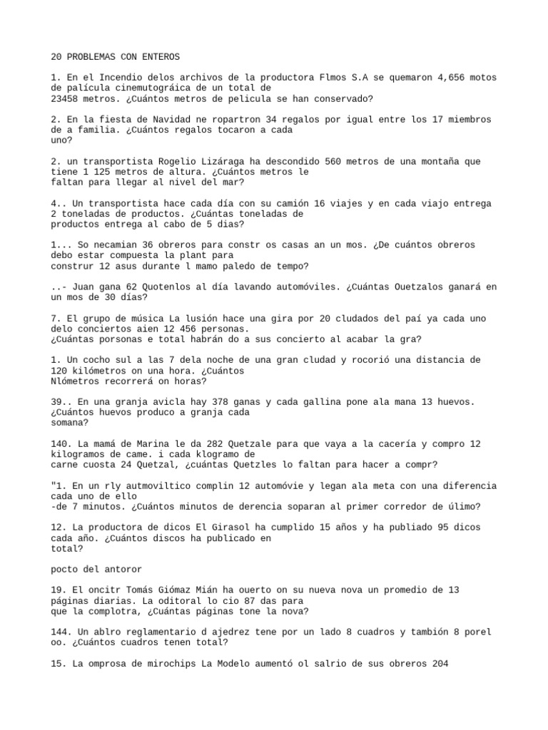 20 Preguntas | PDF