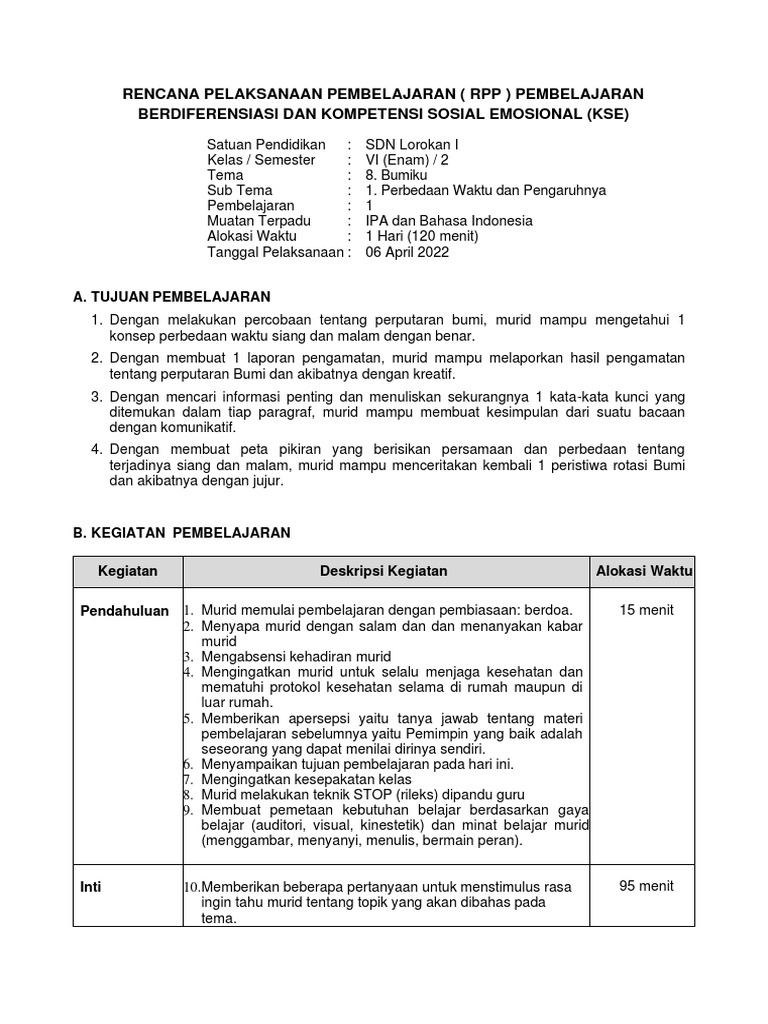 RPP-CGP4-Hendra Setiyawan | PDF