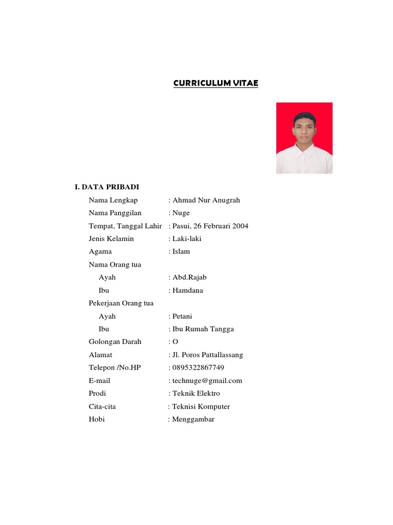 CV Dan SP Ahmad Nur Anugrah 2022 | PDF