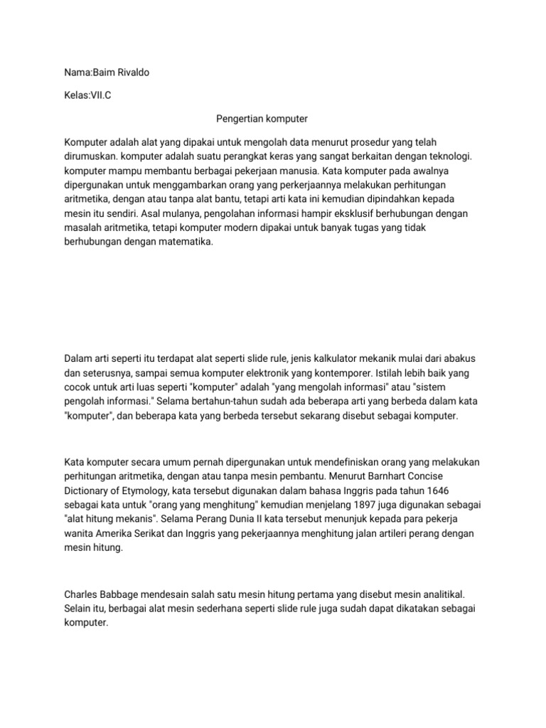 Tugas Bu Saktianah Baim L | PDF | Komputer