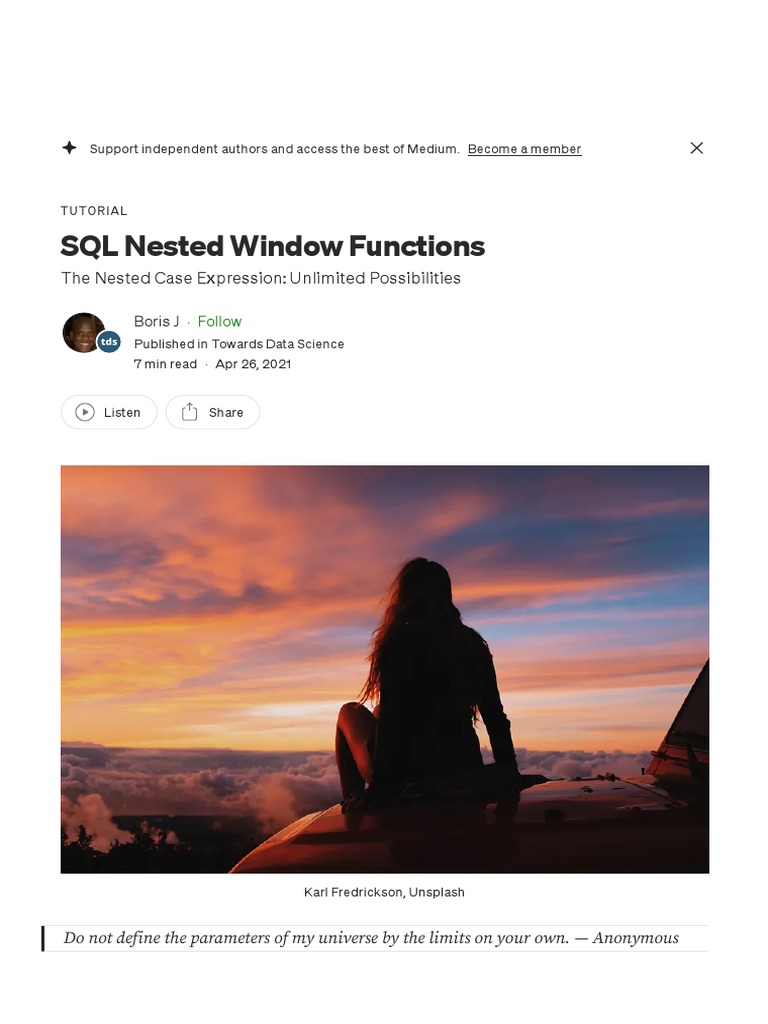 Sql Nested Window Functions The Nested Case Expression Unlimited 4134