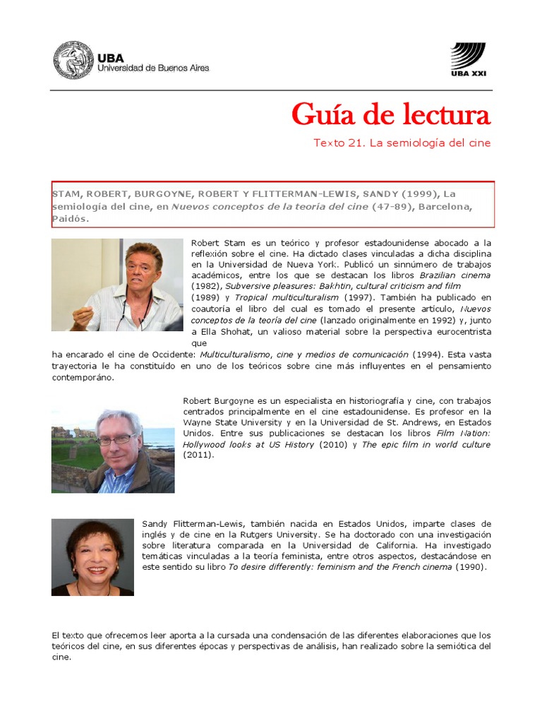 Semiología del cine según Flitterman-Lewis | PDF | Semiótica