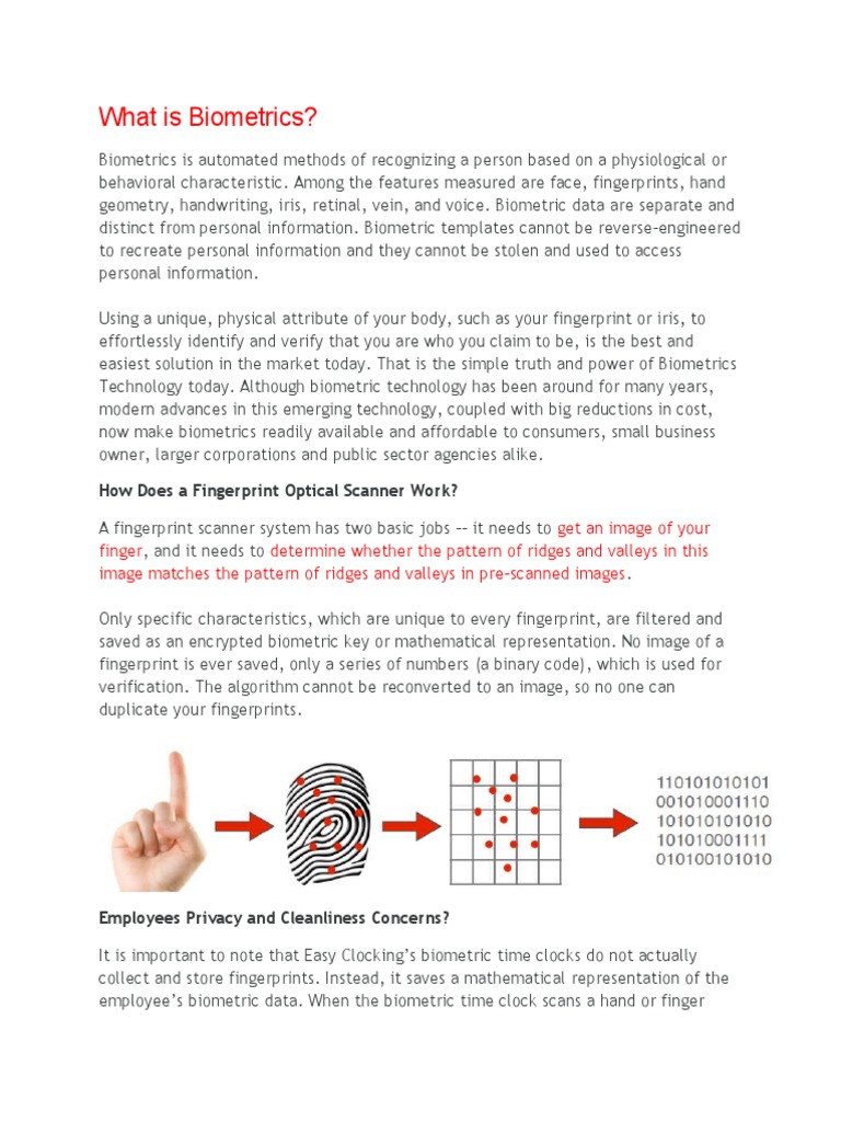 What Is Biometrics | PDF