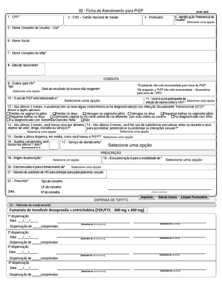 PREP Prescrição | PDF | Receita médica | Relação sexual