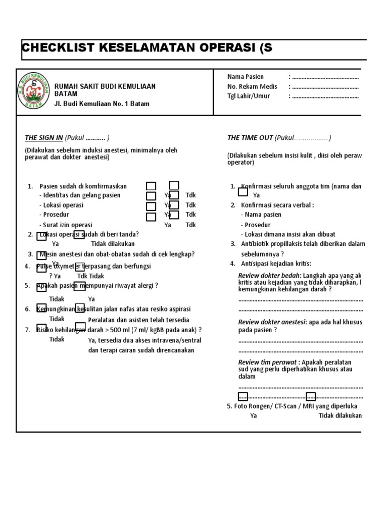 form-checklist-keselamatan-operasi-time-out_compress | PDF