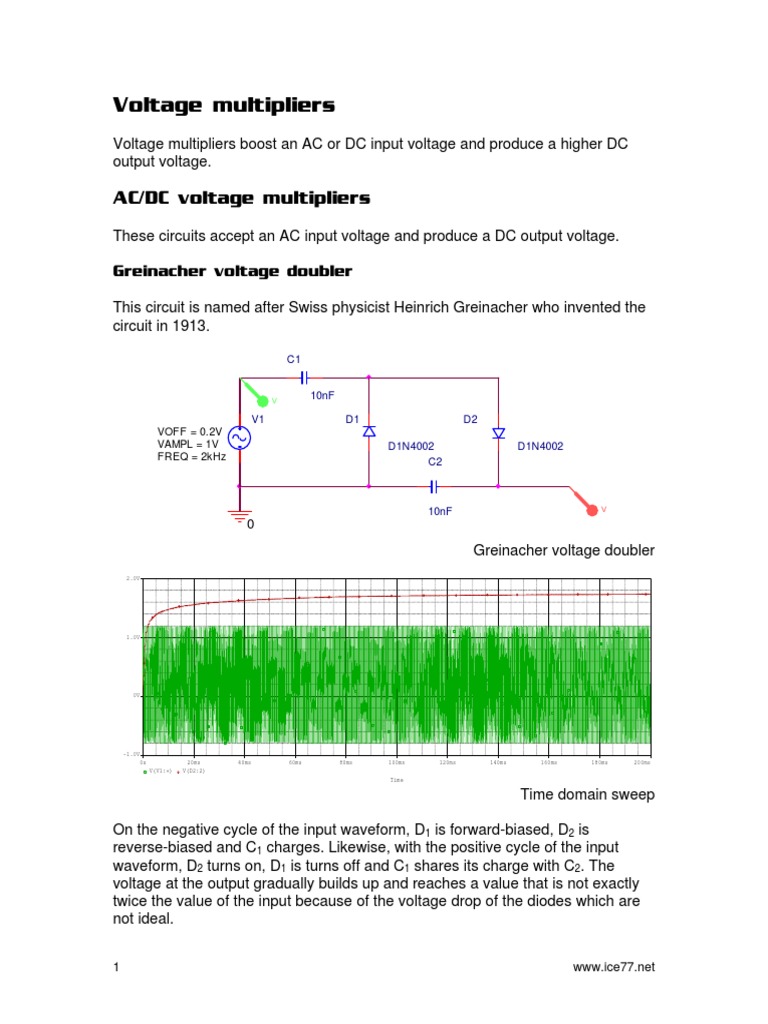 Voltage Multipliers | PDF | Electrical Engineering | Electronic Circuits