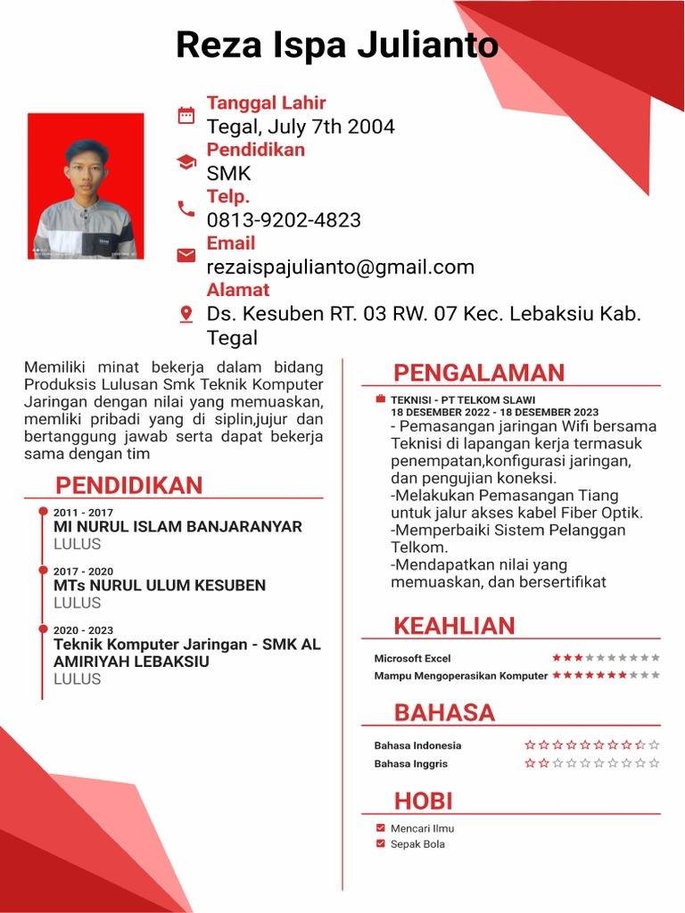 CV REZA | PDF