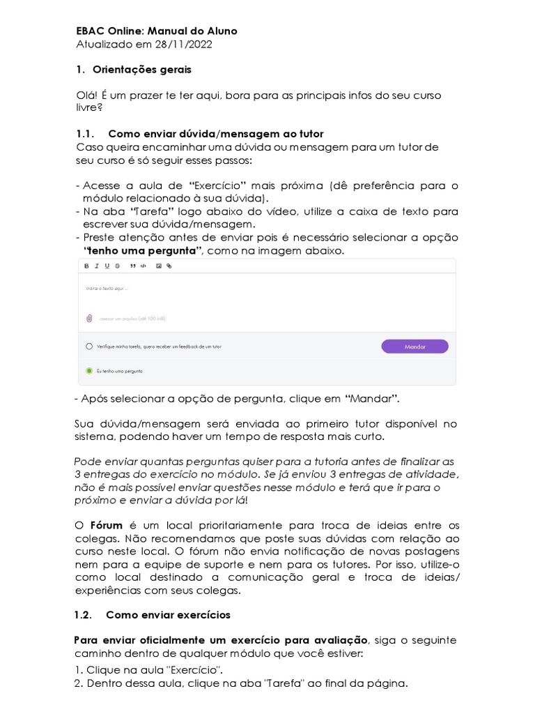 EBAC Online Manual Aluno LMS | PDF | Informática