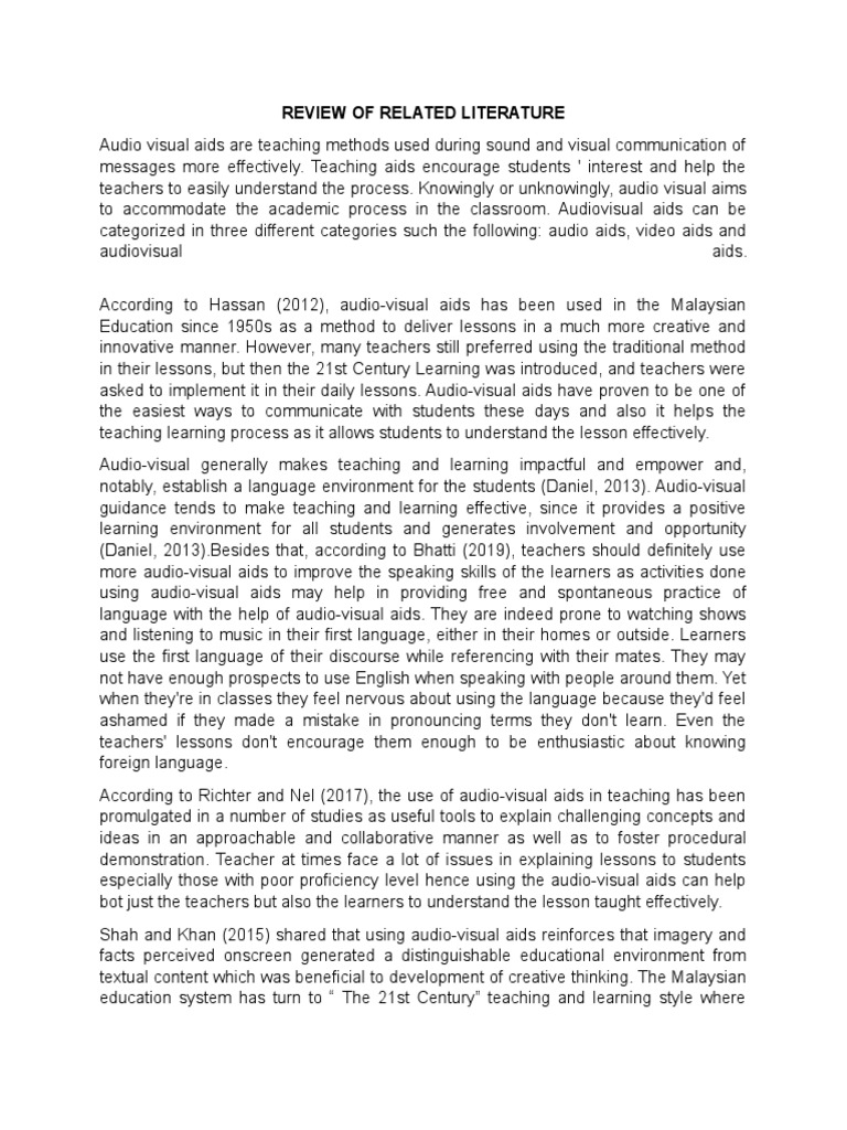 Review of Related Literature | PDF | Learning | Teachers