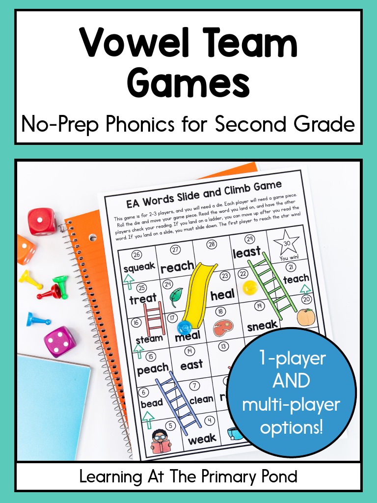 Vowel Team Games - 2nd Grade | PDF | Phonics