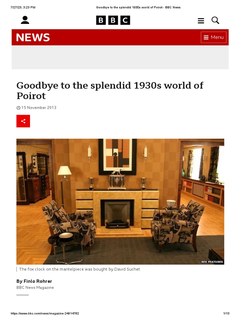 Goodbye To The Splendid 1930s World of Poirot - BBC News | PDF ...