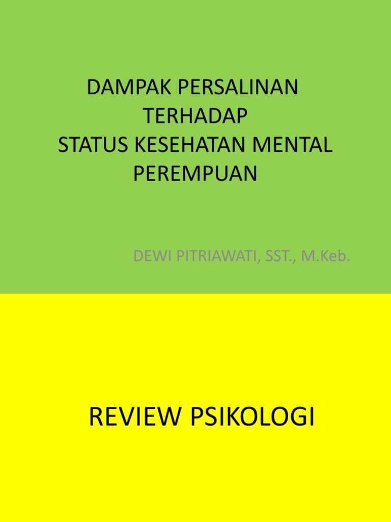 TM - Status Kesehatan Mental Persalinan | PDF