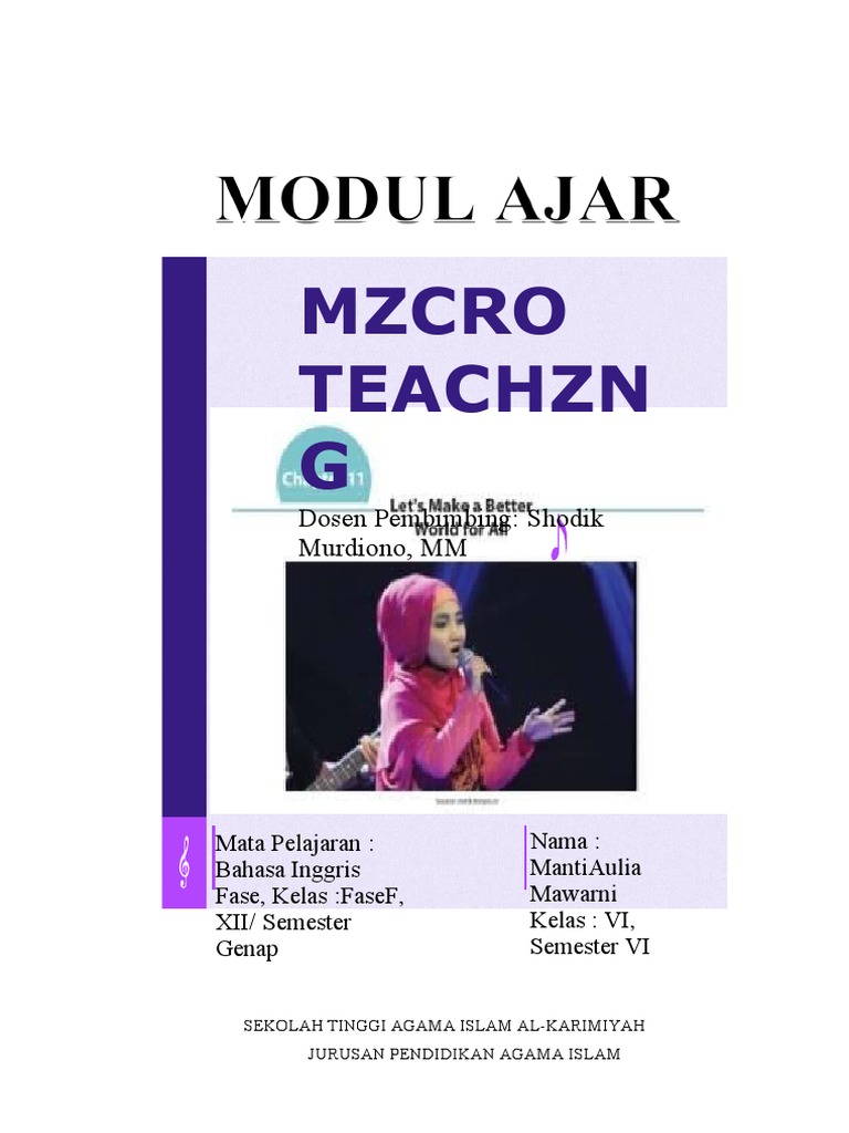 Manti Aulia - Micro Teaching - Modul - SMT 6 | PDF
