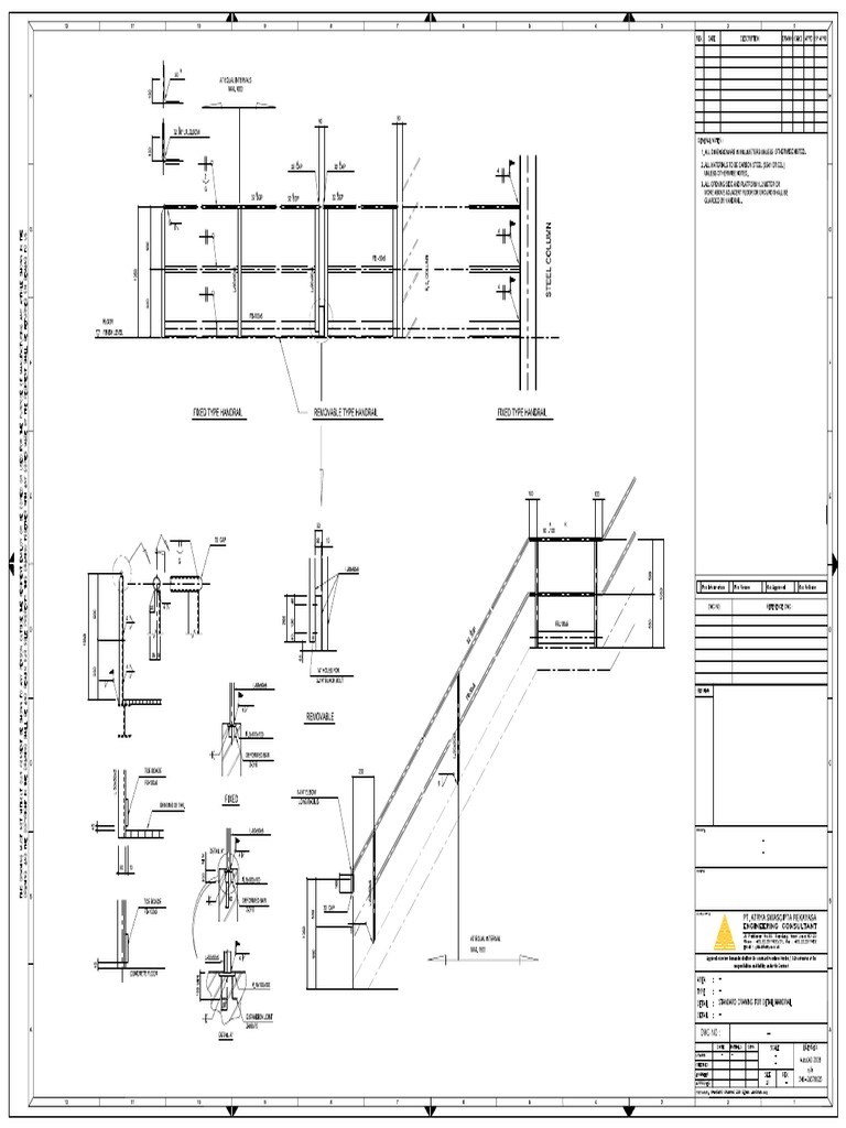 Standard Drawing For Detail Handrail | PDF