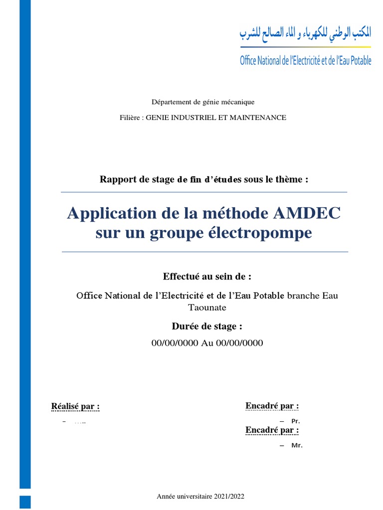 AMDEC sur un groupe électropompe | PDF | Pompe | Eau