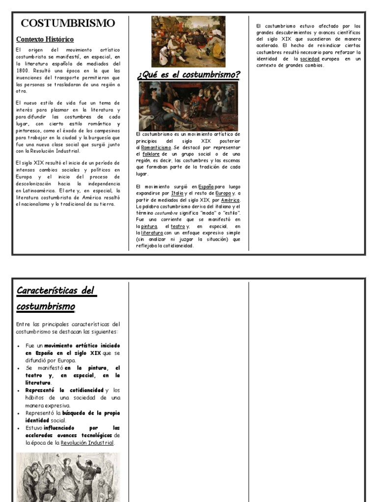 Costumbrismo Tript | PDF | Romanticismo