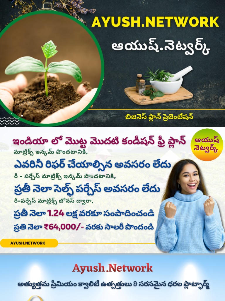 Ayush Network Telugu Business Plan | PDF