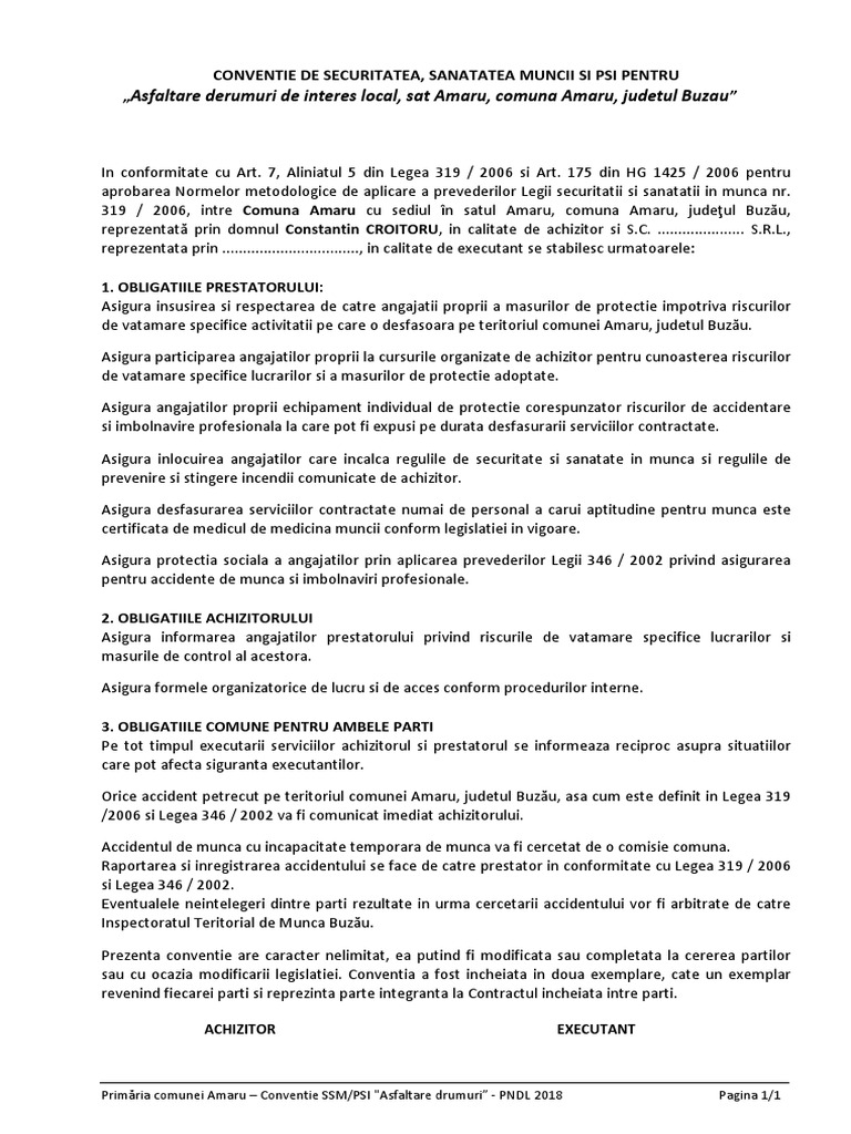 Conventie SSM Si PSI | PDF