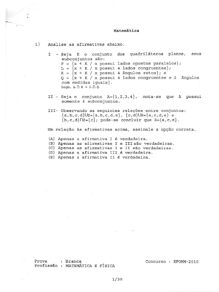 Provas Anteriores Efomm 2010 | Download grátis PDF | Capacitor | Rede ... Provas Anteriores Efomm 2010 | Download grátis PDF | Capacitor | Rede ...