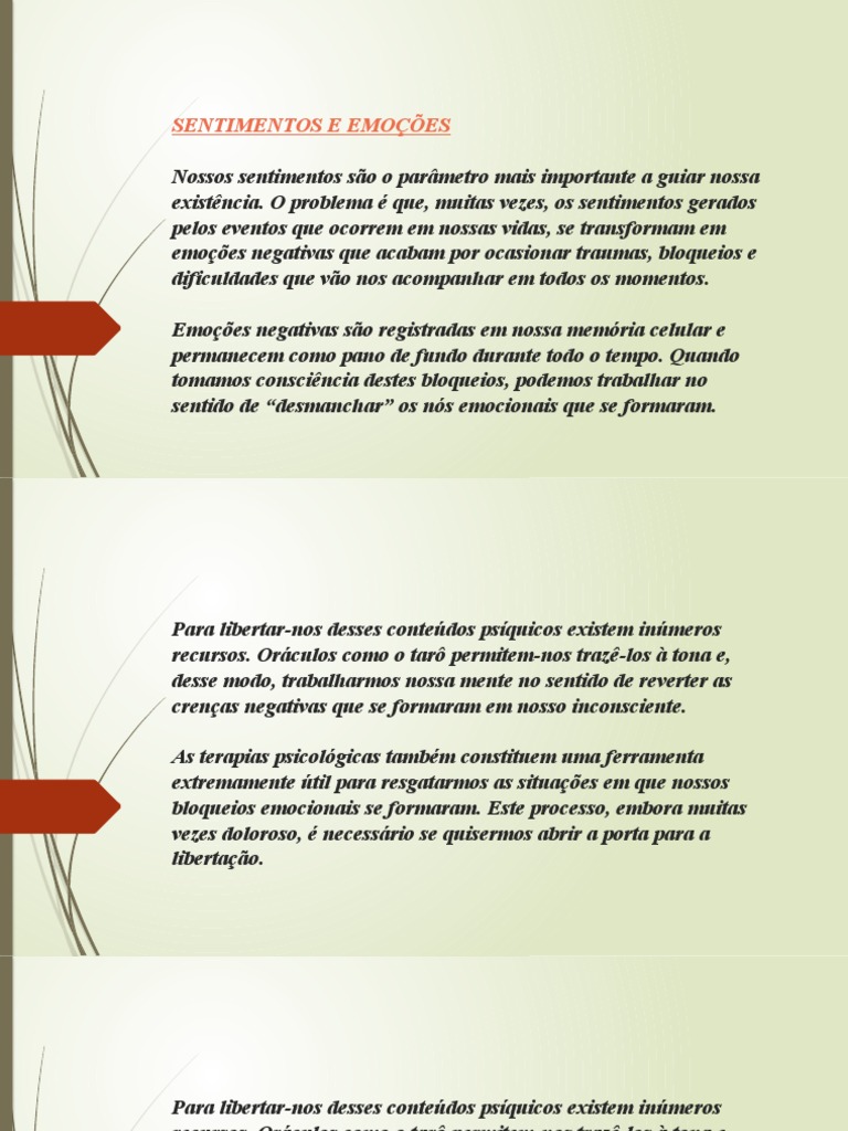 Sentimentos & Emoções | PDF | Emoções | Sentimento