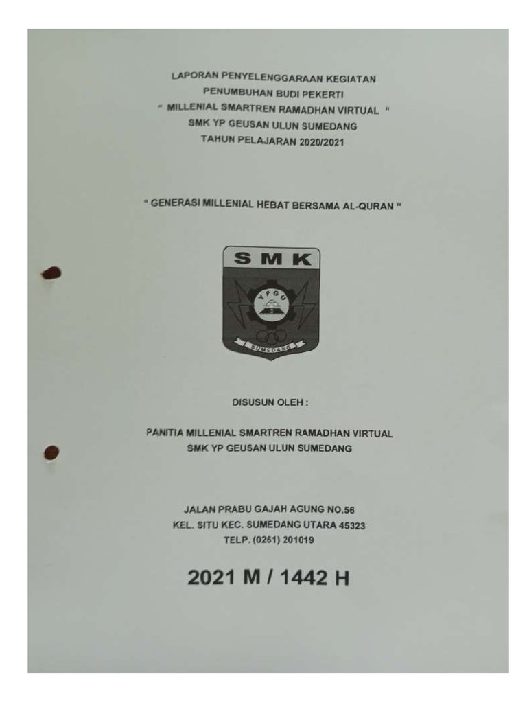 Laporan Kegiatan Smartren SMK 2021-2022 | PDF