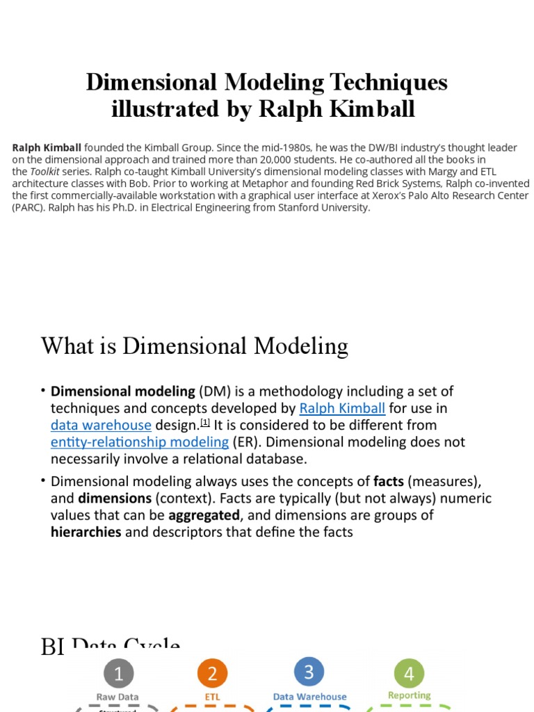 BI - Lecture 3 - Kimball Concepts | PDF | Computer Data | Information ...