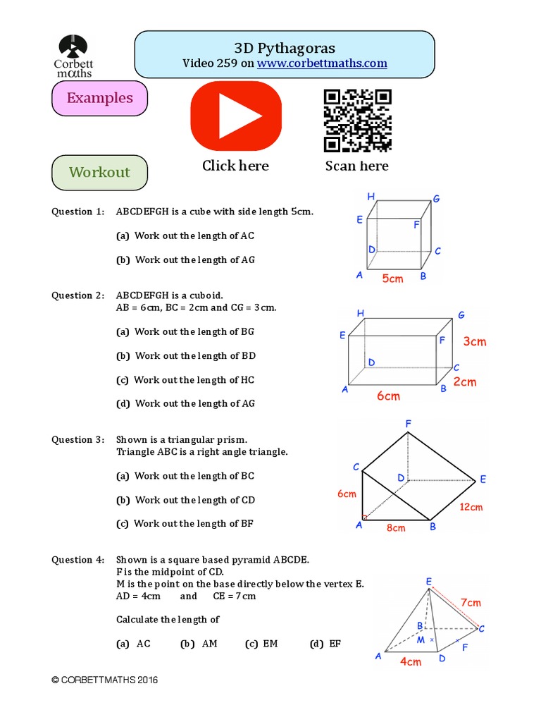 3d Pythagoras pdf2 | PDF | Linear Programming | Euclidean Plane Geometry