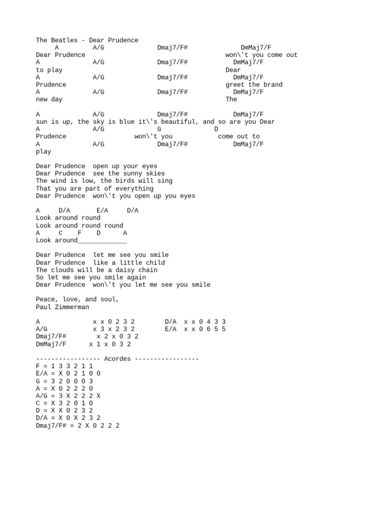 Beatles - Dear-Prudence | PDF