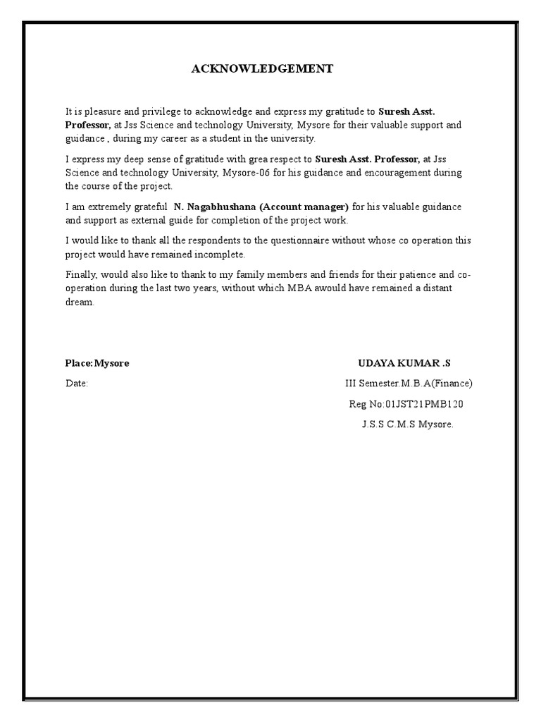 ACKNOWLEDGEMENT | PDF | Behavioural Sciences | Cognition