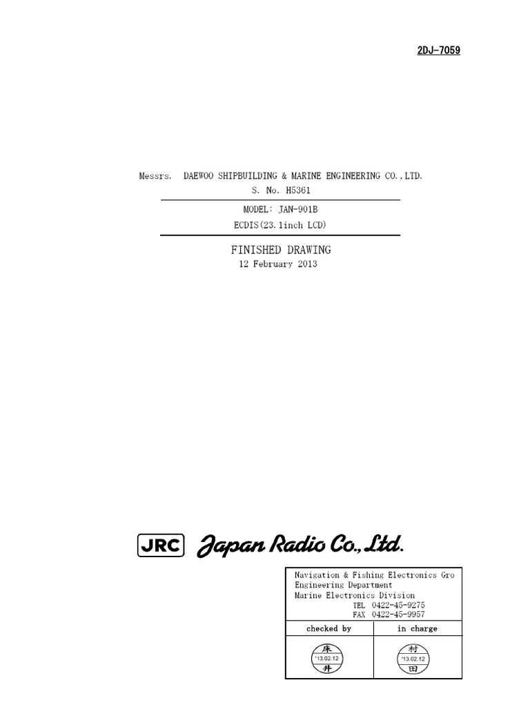 JAN-901B ECDIS User Manual | PDF
