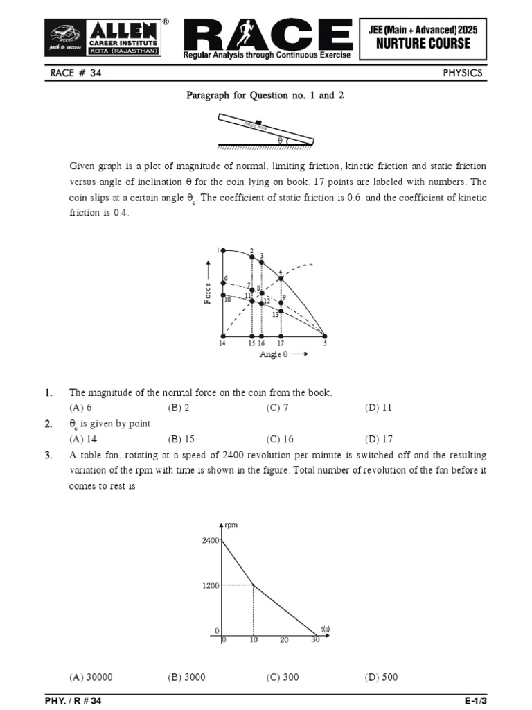 34 - Race Circular Motin & NLM | PDF | Acceleration | Mechanics