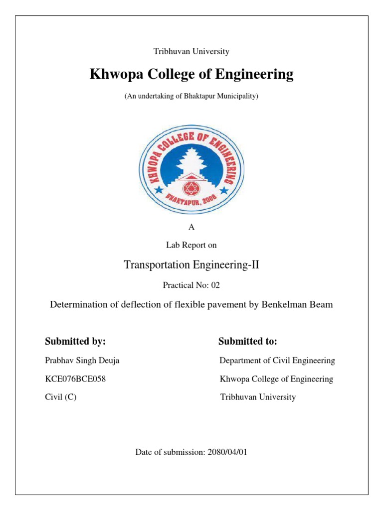 Benkelman-Beam KCE076BCE058 | PDF | Road Surface | Mechanical Engineering