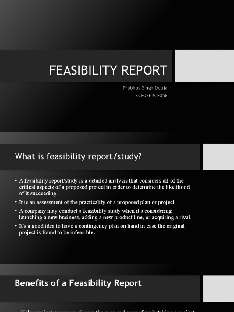 Feasibility Report | PDF | Feasibility Study | Business