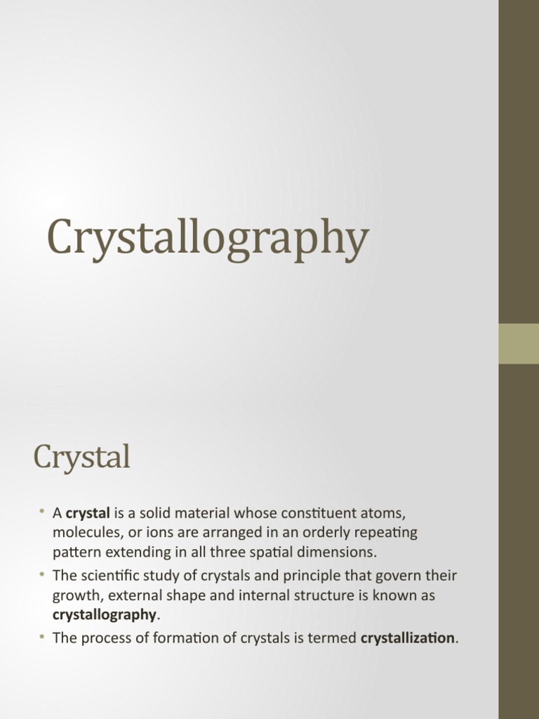 5 Crystallography | PDF | Crystal | Crystal Structure