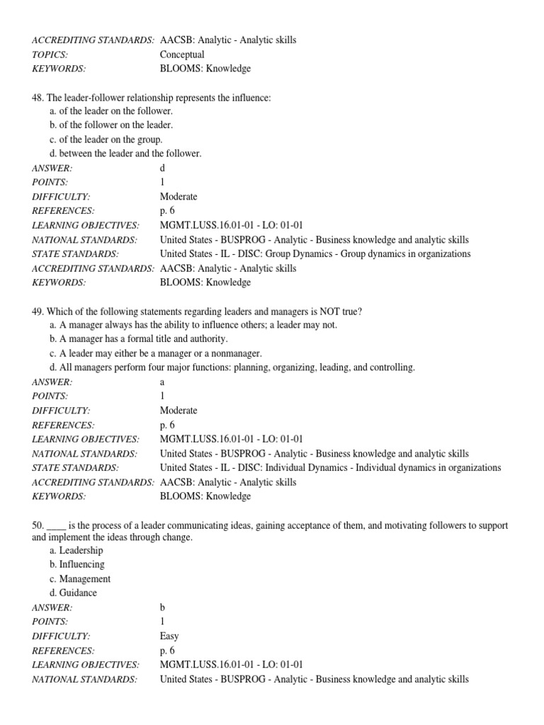 Ch01 Who Is A Leader and What Skills Do Leaders Need - 17 | PDF ...