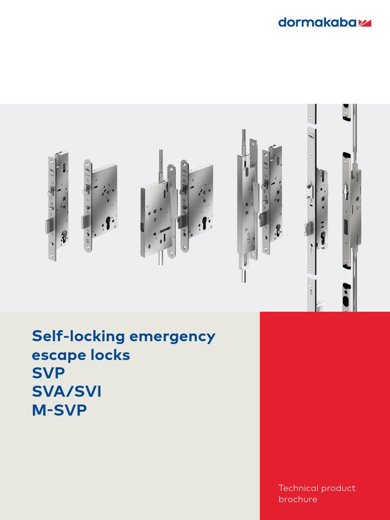 Dormakaba Emergency Escape Locks SVP Sva Svi M SVP Technical Folder en ...