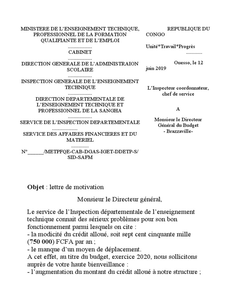 Lettre de Motivation | PDF | Affaires | Ordinateurs