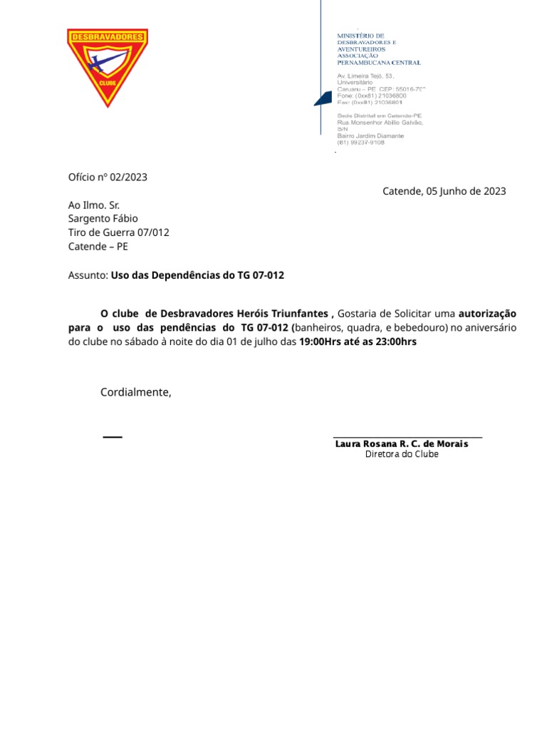 MODELO - OFICIO.docx | PDF