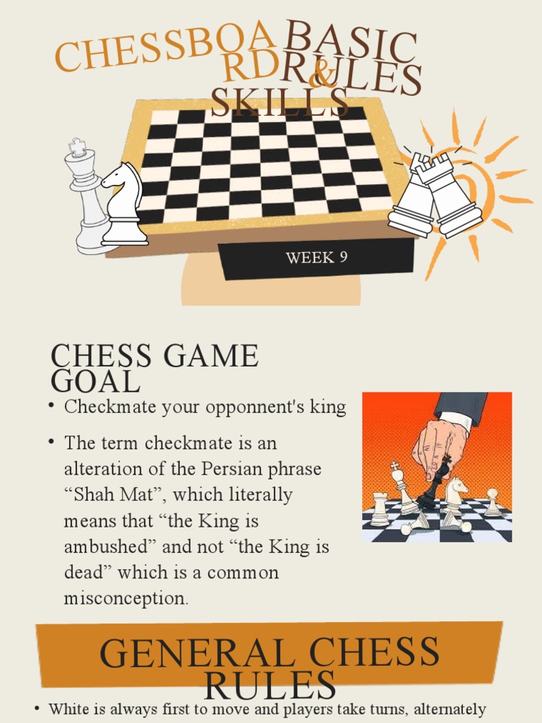 Pe2 Week 9 Chess Basic Rules Skills | PDF | Chess | Traditional Board Games