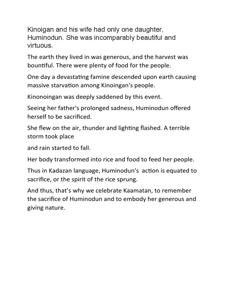Huminodun's Sacrifice for Her People | PDF