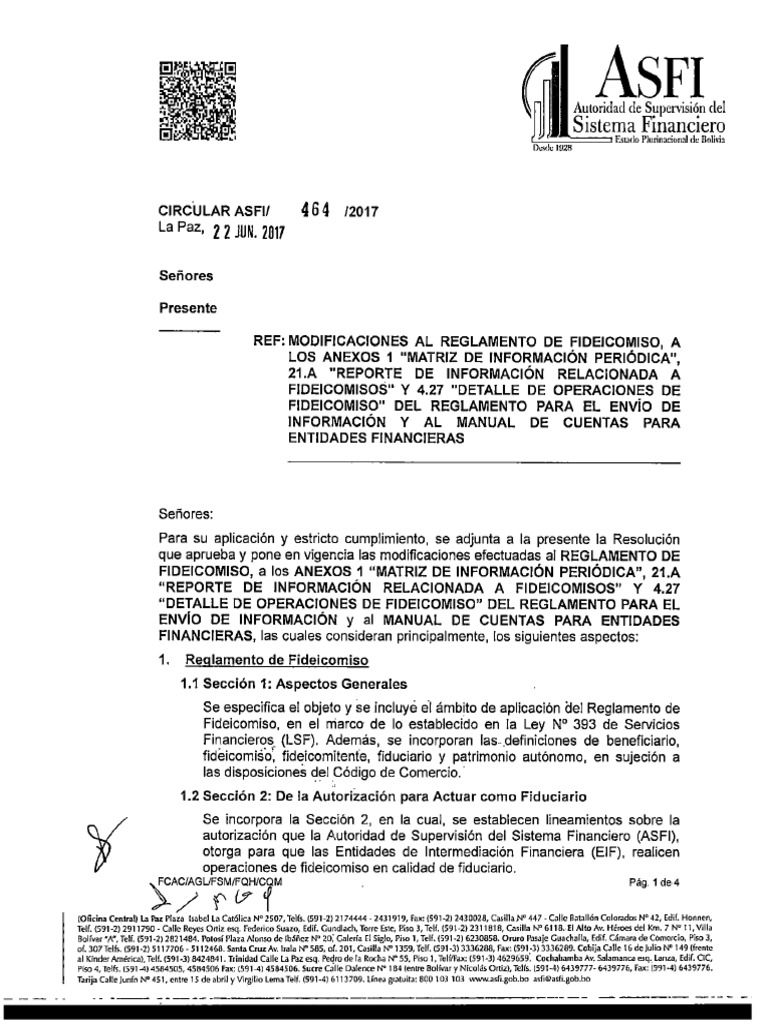 ASFi - Reglamento de Fideicomisos | PDF